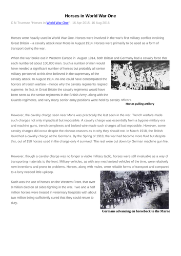 War Horse - PLAY (FULL UNIT) | Teaching Resources