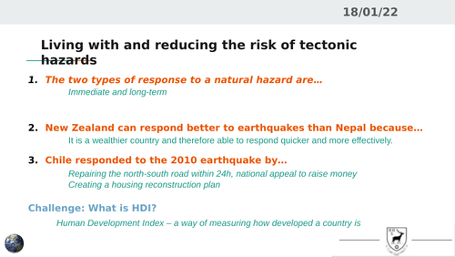 AQA GCSE Geography Challenge of Natural Hazards - Full unit | Teaching ...