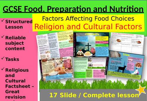 Factors Affecting Food Choices | Teaching Resources
