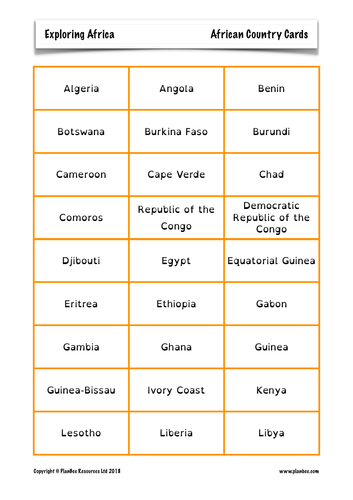 Africa Continent Study | Teaching Resources