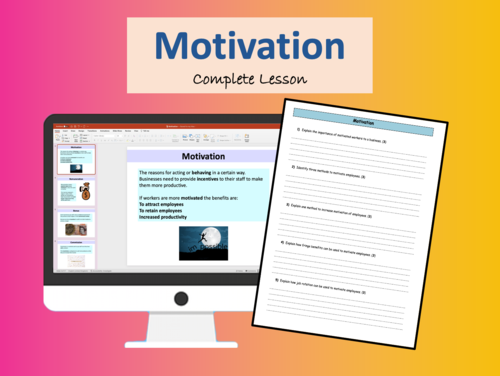 Motivation - GCSE (9-1) Business | Teaching Resources