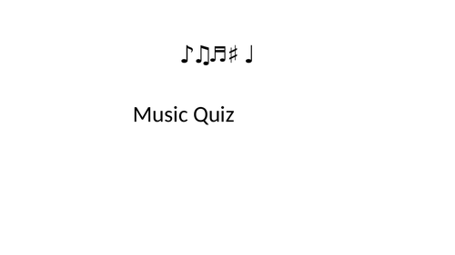 Music quiz | Teaching Resources