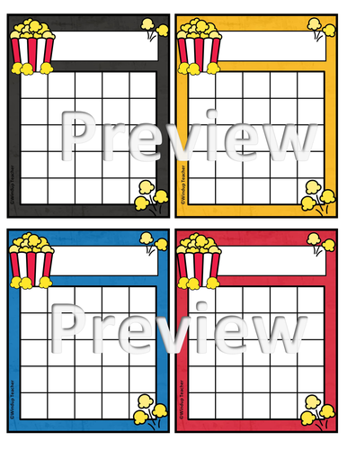 Popcorn Sticker Charts | Teaching Resources