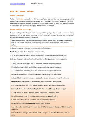 Kiffe kiffe demain | Teaching Resources