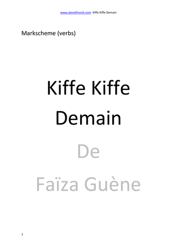 Kiffe kiffe demain | Teaching Resources
