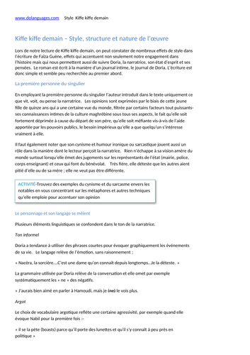 Kiffe kiffe demain | Teaching Resources