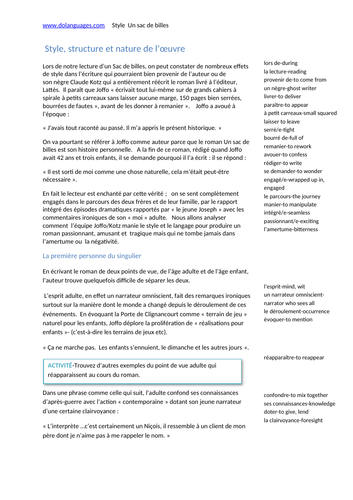 Un sac de billes | Teaching Resources