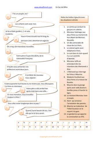 Un sac de billes | Teaching Resources