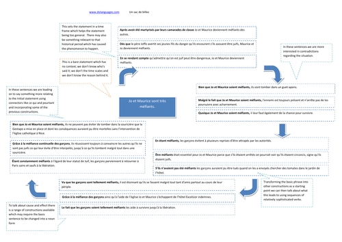 Un sac de billes | Teaching Resources