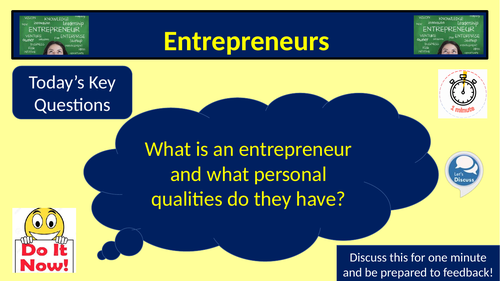 Entrepreneurs Assembly, Tutor Time, PSHE, Citizenship | Teaching Resources