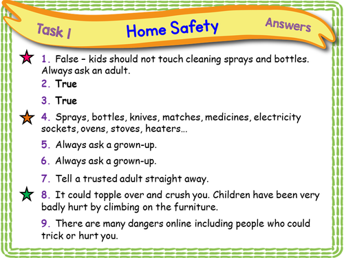 Home Safety - KS1 | Teaching Resources