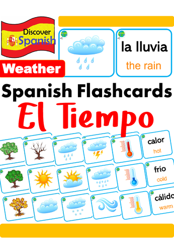 Spanish Flashcards - The Weather & Seasons | Teaching Resources