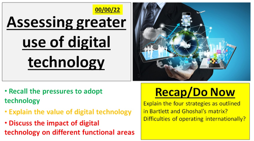3.9.4 Assessing greater use of digital technology - AQA A Level ...