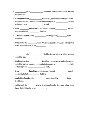 AQA Buddhism GCSE beliefs (part 1) | Teaching Resources