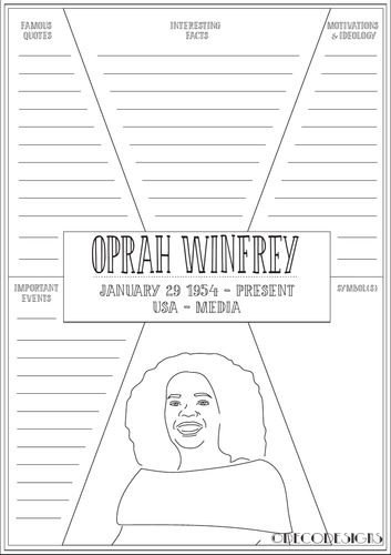 Oprah Winfrey Fact File - Black History Month | Teaching Resources