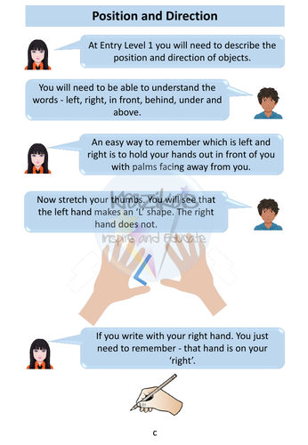 Functional Skills Maths - Entry Level 1 - Shape, Position, Direction ...