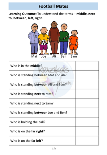 Functional Skills Maths - Entry Level 1 - Shape, Position, Direction ...