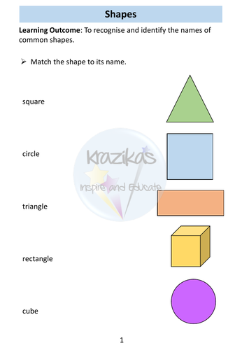Functional Skills Maths - Entry Level 1 - Shape, Position, Direction ...