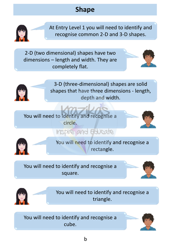 Functional Skills Maths - Entry Level 1 - Shape, Position, Direction ...