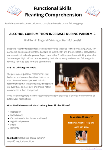 Functional Skills English Level 2 Reading Tasks - Layout Features ...