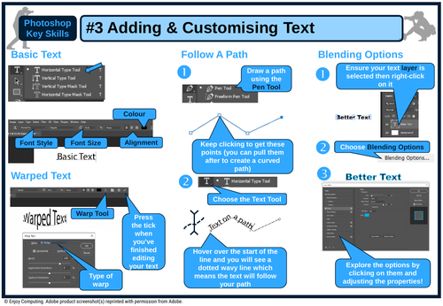 Photopea Key Skills - 3 - Adding & Customising Text | Teaching Resources