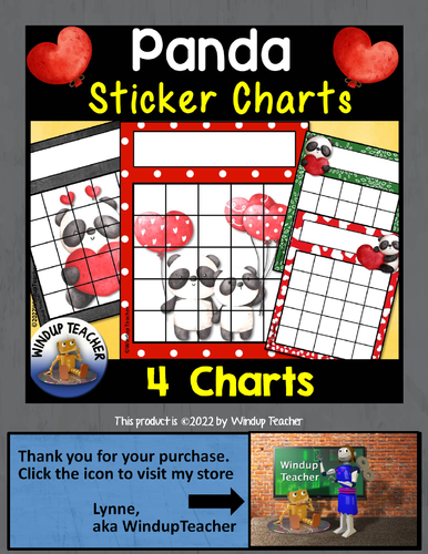 Panda Bear Sticker Charts | Teaching Resources