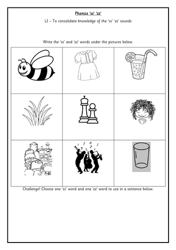 ss zz Phonics | Teaching Resources