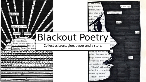 Blackout poetry - creative literary activity Christmas stories ...
