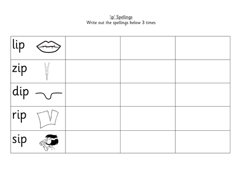 Medial 'e' and 'i' Vowel Spellings and Phonics Worksheets - en, et, ig ...