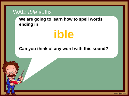 Spellings: adding the suffixes -able and -ible (Y6) | Teaching Resources