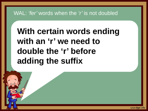 Spellings: adding 'fer' words when the 'r' is not doubled (Y6 ...