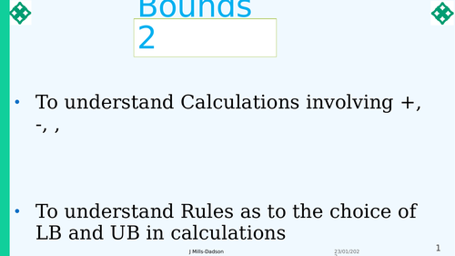 Bounds Calculations | Teaching Resources