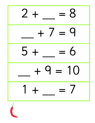 Mixed missing number addition cards | Teaching Resources