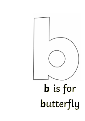 b is for butterfly craft | Teaching Resources