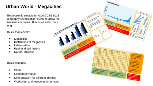 AQA Geography GCSE - Urban Issues and Challenges - The Urban World ...