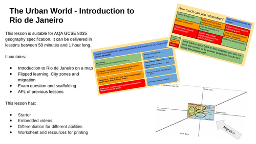 AQA Geography GCSE - The Urban World - Introduction to Rio de Janeiro ...