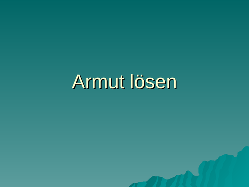Armut lösen | Teaching Resources