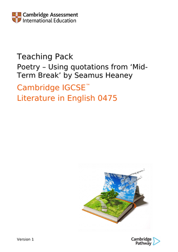 IGCSE Poetry : Love, Age and Wisdom | Teaching Resources