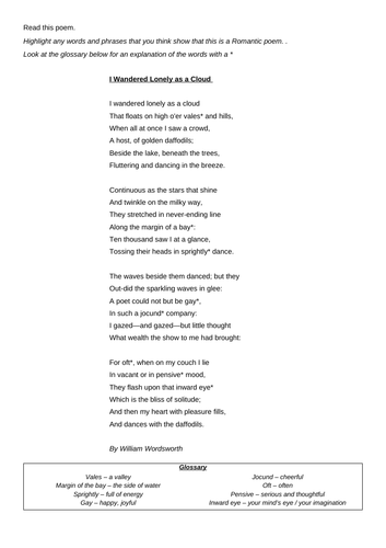 KS3 Poetry and Creative Writing SoL | Teaching Resources