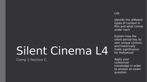 Silent Cinema Pack A Level Film Studies | Teaching Resources