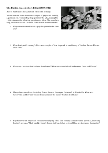 Silent Cinema Pack A Level Film Studies | Teaching Resources