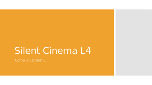 Silent Cinema Pack A Level Film Studies | Teaching Resources