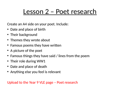 World War 1 Poetry at KS3 | Teaching Resources