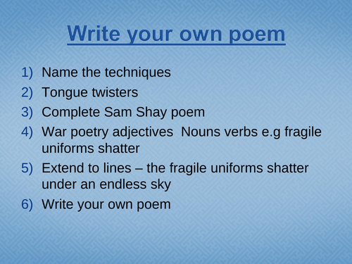 World War 1 Poetry at KS3 | Teaching Resources