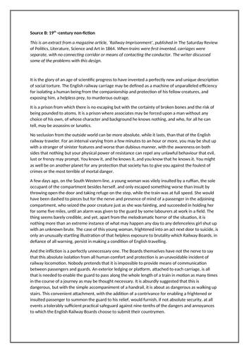 AQA English Language Paper 2 Question 4 Trains | Teaching Resources