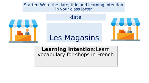 Les Magasins - French PowerPoint | Teaching Resources