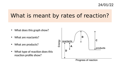 7.21 - Rates of reaction revision | Teaching Resources