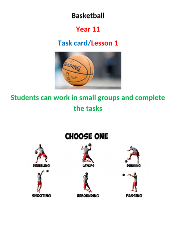Basketball Lesson Plans - Year 11 | Teaching Resources