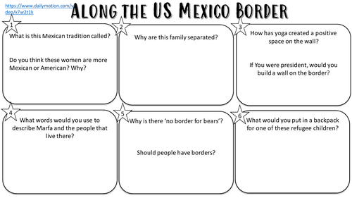 Along the USA Mexico Border with Sue Perkins Worksheet | Teaching Resources