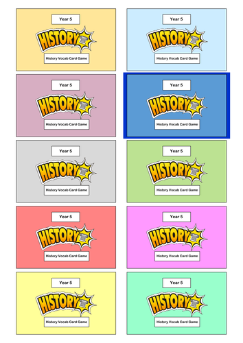 History Vocab Game Year 2-6 | Teaching Resources